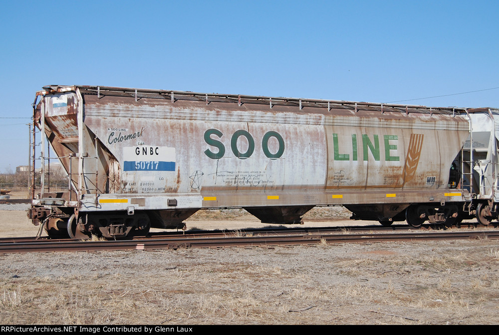 GNBC 50717 ran over the derailer and is sitting between the rails